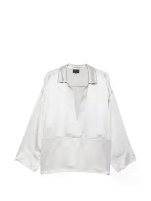 Giorgio Armani V-neck Long-sleeve Blouse