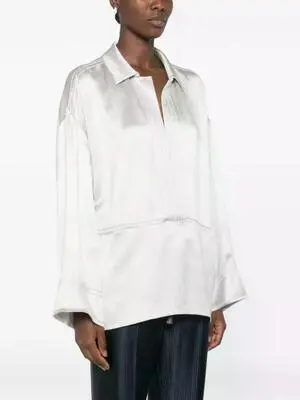 Giorgio Armani V-neck Long-sleeve Blouse