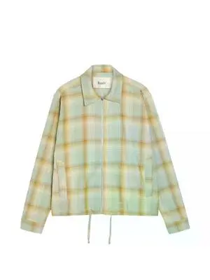 FORET Loft Check-pattern Zip-up Jacket