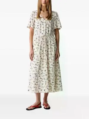 Marc O'polo Floral-print Midi Dress - Neutrals