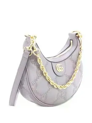 Gucci Gg Matelasse Leather Mini Shoulder Bag - Grey