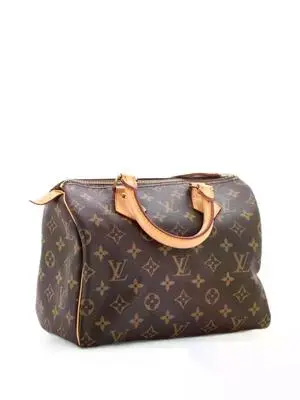 LOUIS VUITTON Speedy Handbag Monogram Canvas 25 Satchel - Brown