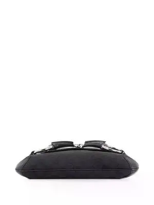 Gucci Horsebit Chain Gg Canvas Leather Medium Clutch Bag