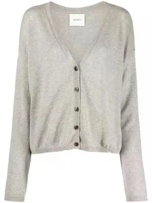LISA YANG V-neck Cashmere Cardigan - Grey