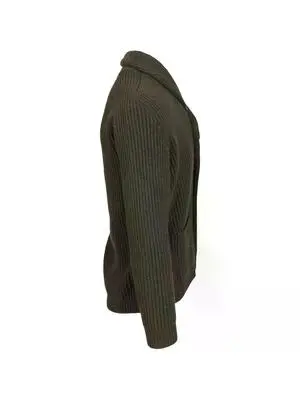 Fedeli Ribbed Shawl-collar Cardigan