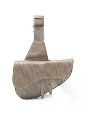 Dior 2010s Saddle Oblique Belt Bag - Grey