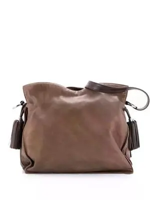 Loewe Flamenco Bag Leather Small Shoulder Bag - Brown
