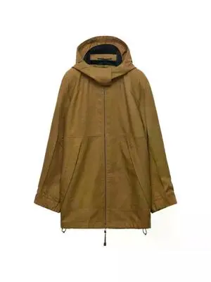 Prada Hooded Raglan-sleeve Jacket - Brown