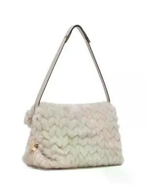 Liu Jo Riccy Bag In Faux Fur - Neutrals