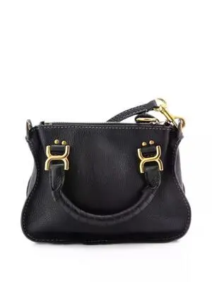Chloé Marcie Satchel Leather Baby Crossbody Bag - Black