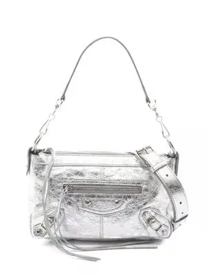 Balenciaga 2010s Le City Moto Two-way Tote Bag - Silver