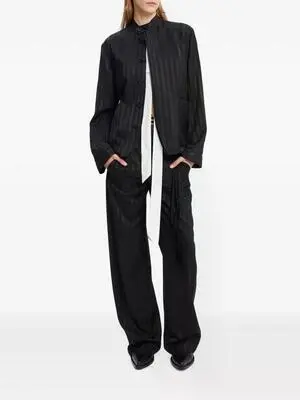ANN DEMEULEMEESTER Anneke Striped-satin Trousers