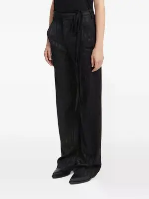 ANN DEMEULEMEESTER Anneke Striped-satin Trousers