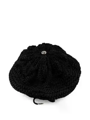 Chrome Hearts Cable-knit Button-detail Beret
