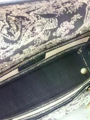 Dior 2010s Medium Lady D-lite Toile De Jouy Tote Bag - Blue