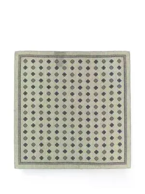Brunello Cucinelli Medaglione Geometric-pattern Pocket Square