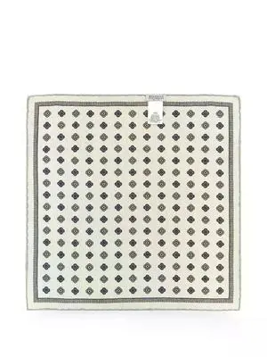 Brunello Cucinelli Medaglione Geometric-pattern Pocket Square