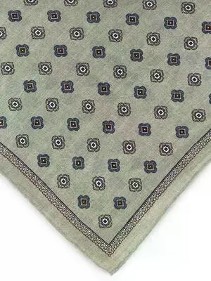 Brunello Cucinelli Medaglione Geometric-pattern Pocket Square