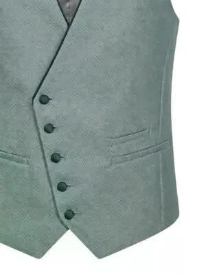 ETIEM TEXTIL S.L. Asymmetric Fastening Textured Waistcoat