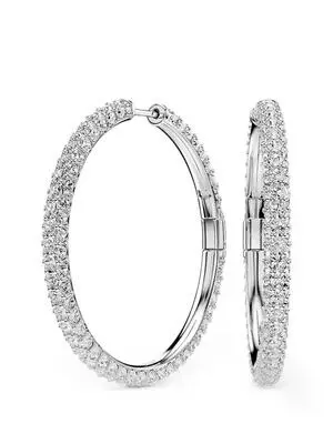 SWAROVSKI Crystal-embellished Hoop Earrings - Silver