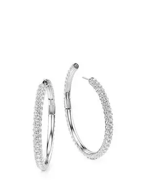SWAROVSKI Crystal-embellished Hoop Earrings - Silver