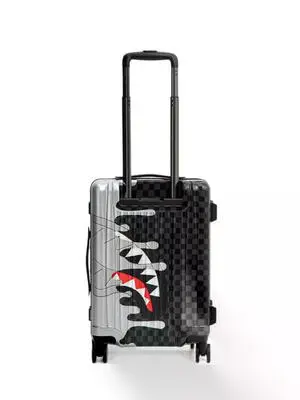 SPRAYGROUND Shark Mouth Checkered Suitcase - Black