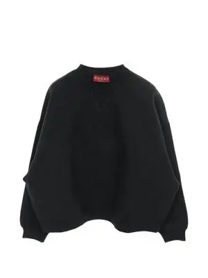 Gucci Embossed-logo Sweatshirt - Black