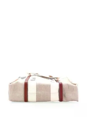 Chloé Woody Canvas With Leather Large Tote Bag - Brown