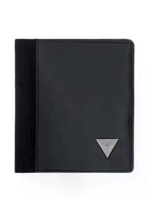 Guess Logo-plaque Bifold Wallet - Black