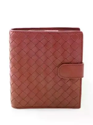 Bottega Veneta 2000s Intrecciato Bi-fold Wallet - Red
