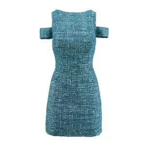 AVENUE N°29 Cold Shoudler Boucle Mini Dress