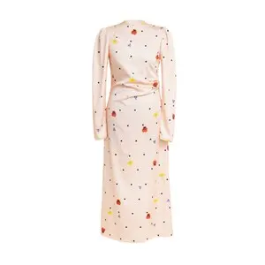 RAINSISTERS Long Sleeve Midi Dress With Floral Print