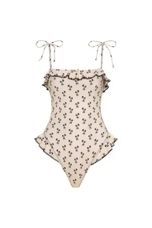 MONTCE Cynthia Floral Jacelyn Ruffle One-piece - Yellow