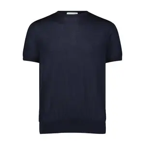 GEORGE PATRICK Midnight Navy Crewneck Cashmere Sweater - Blue