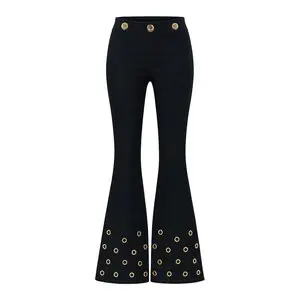 MAUI X LOLITA Channing Stretch Bell-bottom Pants - Black