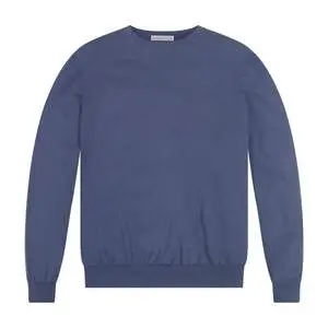 GEORGE PATRICK Blue / Grey Slate Blue Cashmere Crewneck Sweater - Blue/grey