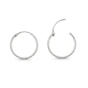 SPERO LONDON Sterling Essential Hoop Earrings 14mm - Silver