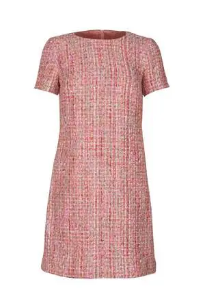 GINTA Gold / Rose Gold Pink Tweed Mini Dress