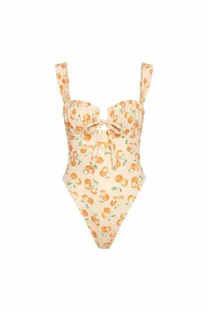 MONTCE Cherry Sherbet Petal Variation One-piece - Red