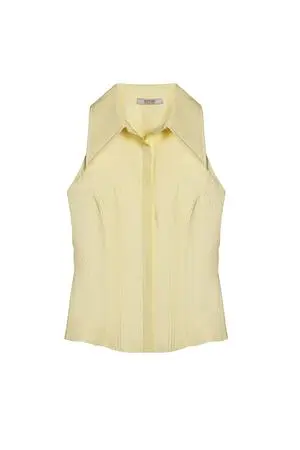 NOCTURNE Sleeveless Tailored Shirt - Yellow