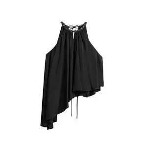 NOCTURNE Embellished Halter Blouse - Black