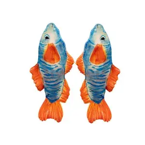 SUNSET MAGIC STUDIO Volin Watercolor Style Fish Earrings - Yellow
