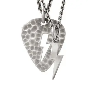 SNAKE BONES Lightning Bolt Plectrum Layered Necklace