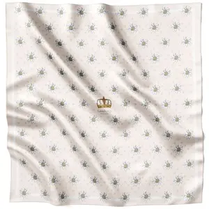 LAMBERTY MUNICH Neutrals Alpine Edelweiss Wedding Midi Silk Twill Raw Milk - White