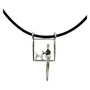 YENNY COCQ LLC With Dog Pendant - Silver