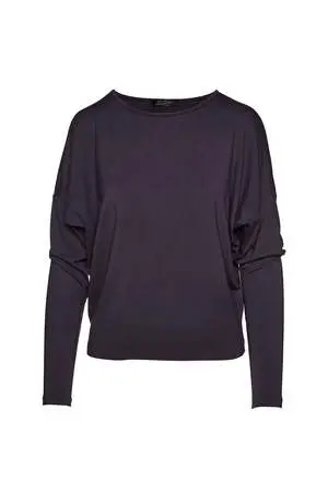 CONQUISTA Ink Colour Micromodal Batwing Top - Black