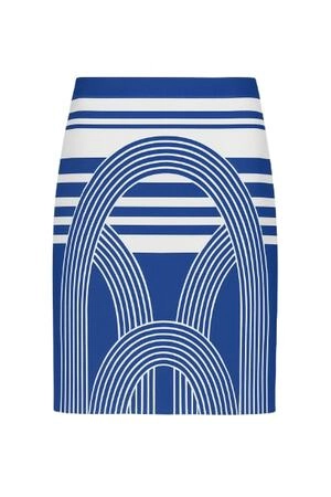 CONQUISTA Printed A-line Skirt - Blue