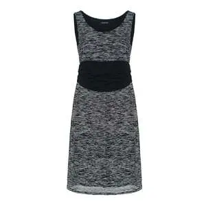 CONQUISTA Sleeveless Knit Dress With Belt - Black