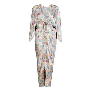 MAISON QALA Neutrals Sara Kaftan Dress