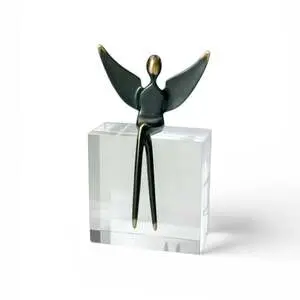 YENNY COCQ LLC Angel Figure In Bronze Patina - Black